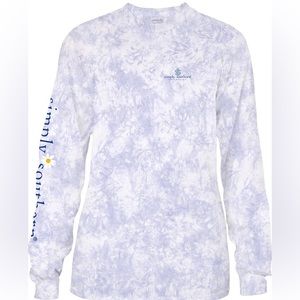 Simply Southern | Tops | Nwt Simply Southern Blue Tie Dye Blue Jean ...